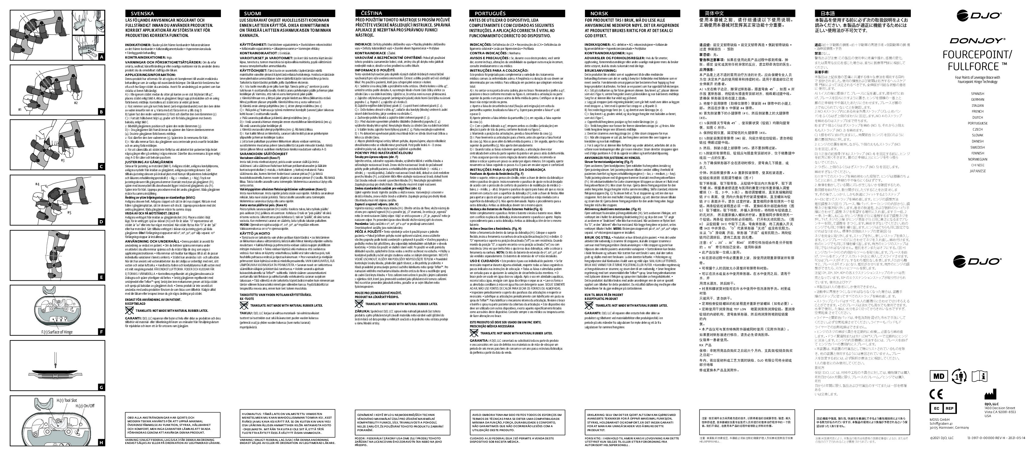 DonJoy FullForce™ Hinge ACL Knee Brace